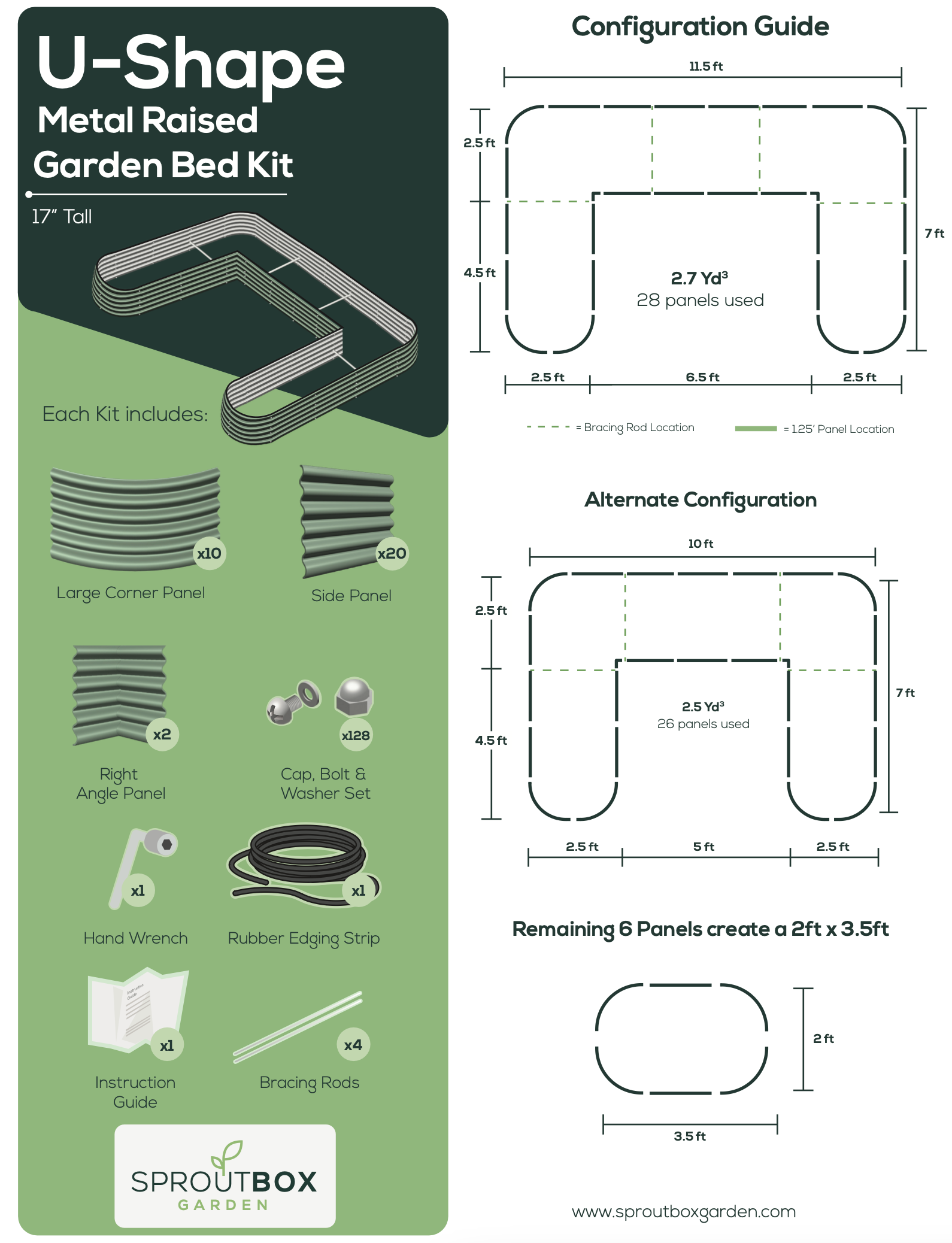 17" Tall U-Shaped – Sproutbox Garden