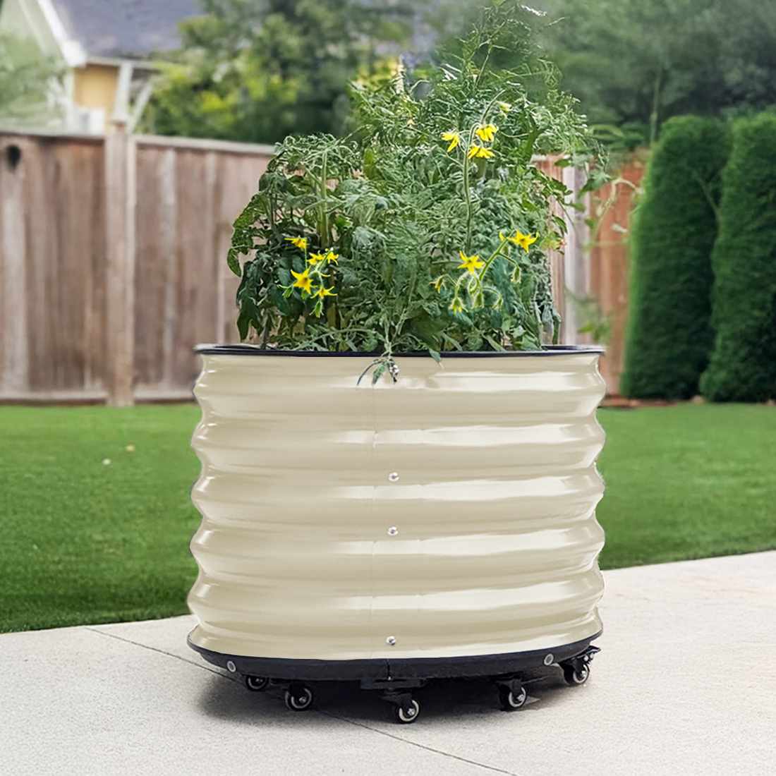 17" Tall Rolling Planter – Sproutbox Garden